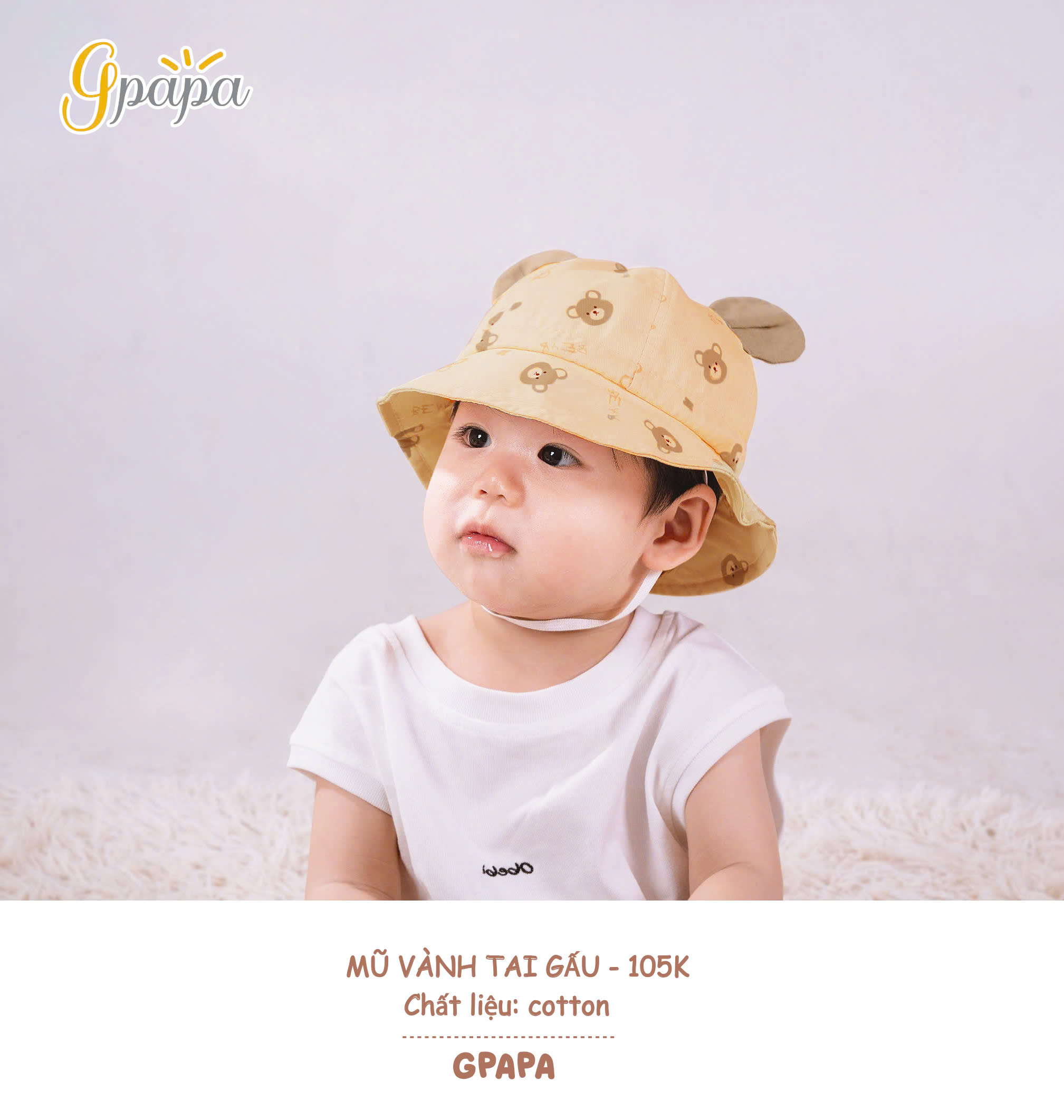 Mũ Vành Tai Gấu Gpapa - Goodmama